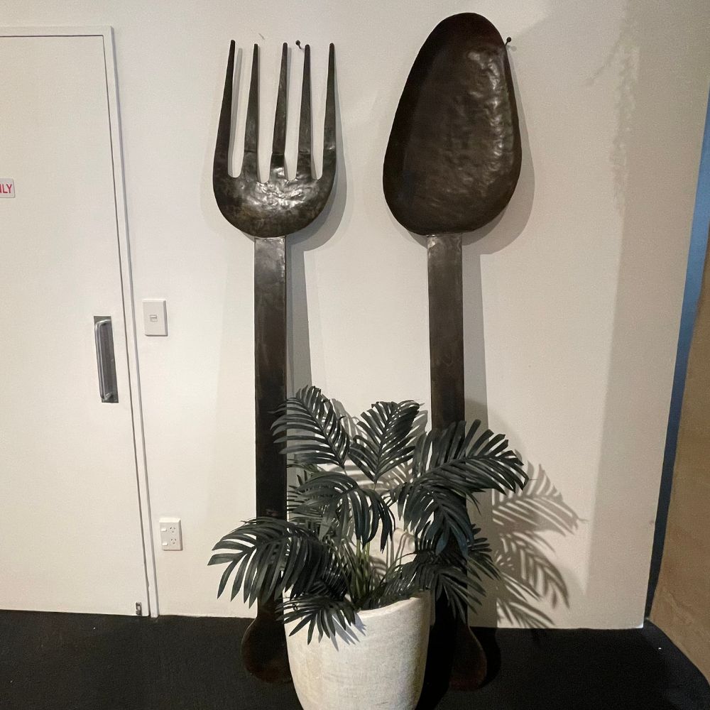 Rustic Giant Iron Fork and Spoon – Wine Country Craft